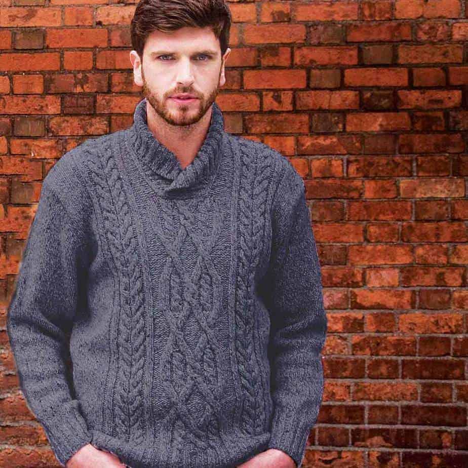 Irish Aran Sweater - Honeycomb - Celtic Clothing Company